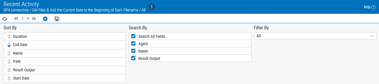 Sorting And Filtering Workflow History