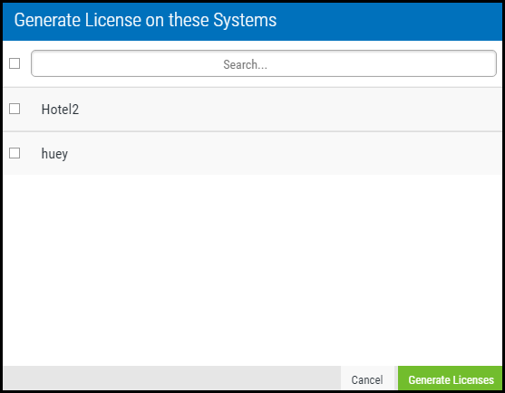 Generate License on these Systems